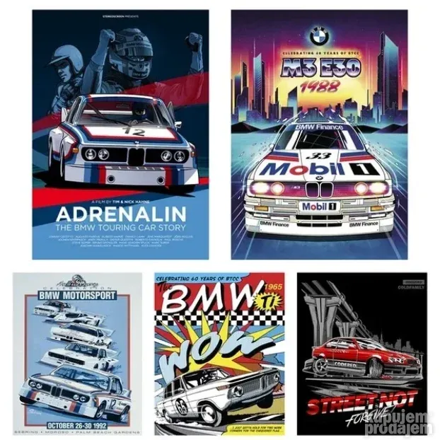 Posteri,Slike Automobila,BMW i ostali Dimenzija po želji - KupujemProdajem