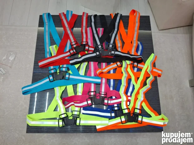 Reflektujuci fluorescentni prsluci/trake/prsluk Fluo tregeri ...