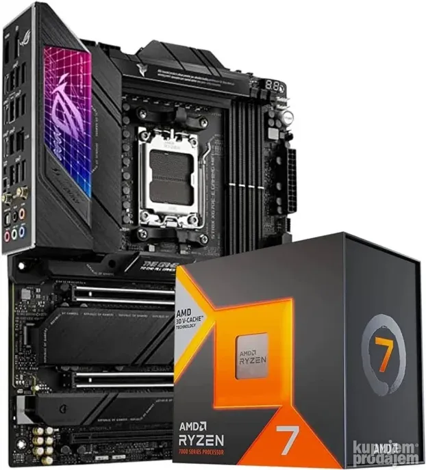 AMD Ryzen 7 7800X3D+ASUS ROG Strix 670E-E Gaming WIFI ATX m ...