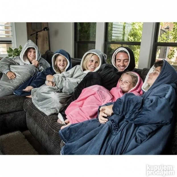 Duks ćebe Hoodi cebe sa rukavima i kapuljacom - KupujemProdajem