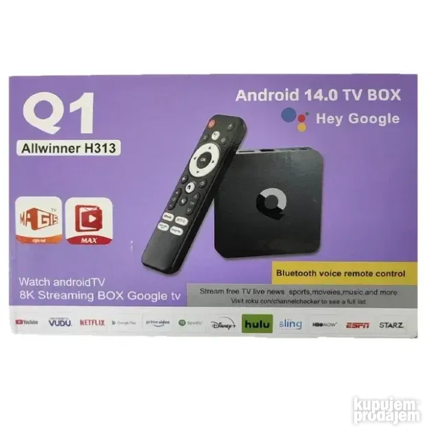 Android 14 Smart TV Box Q1 H313 Allwinner NOVO - KupujemProdajem