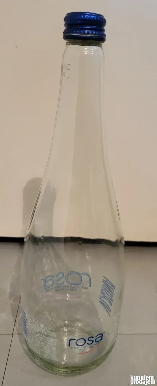 Staklene flase od vode "Rosa" 750ml, sa zavrtnjem - KupujemProdajem