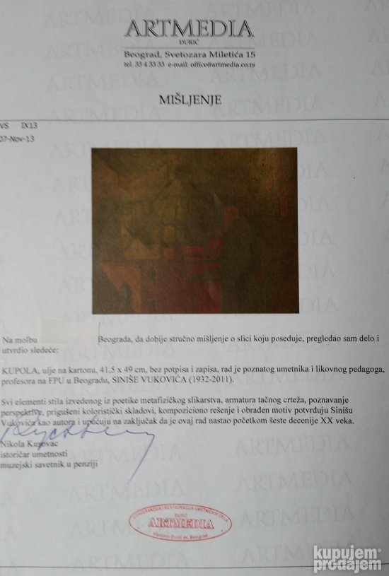Sinisa Vukovic, Strucno misljenje, Snizeno - KupujemProdajem