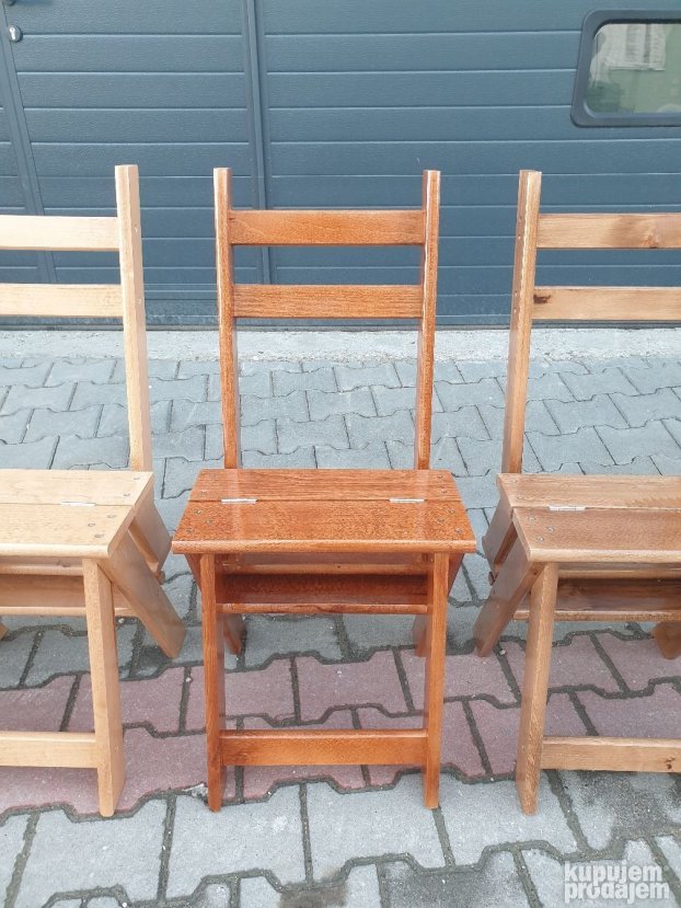 Stolica merdevine tri stepenika bukva - KupujemProdajem