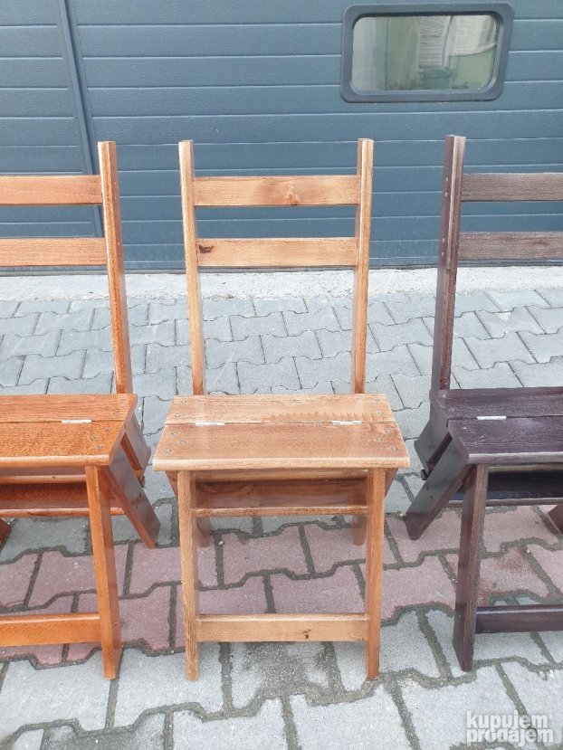 Stolica merdevine tri stepenika bukva - KupujemProdajem