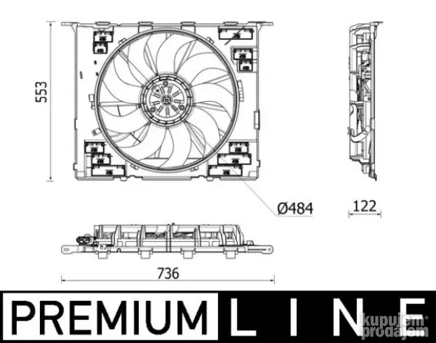 Ventilator za bmw series 5 (g30/g31) od 2016. do 2020. god ...