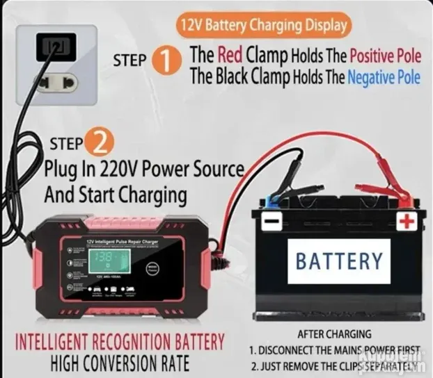 Punjac za akumulatore PUNJAC auto akumulator punjac 12V - KupujemProdajem