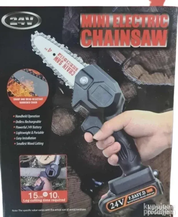 Testera-Mini elektricna testera-Set sa lancem i kljucem-24W ...