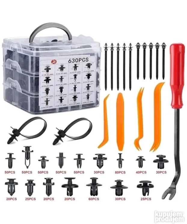 SET 630 kom Zabice kopce za auto / tapacir za automobil - KupujemProdajem