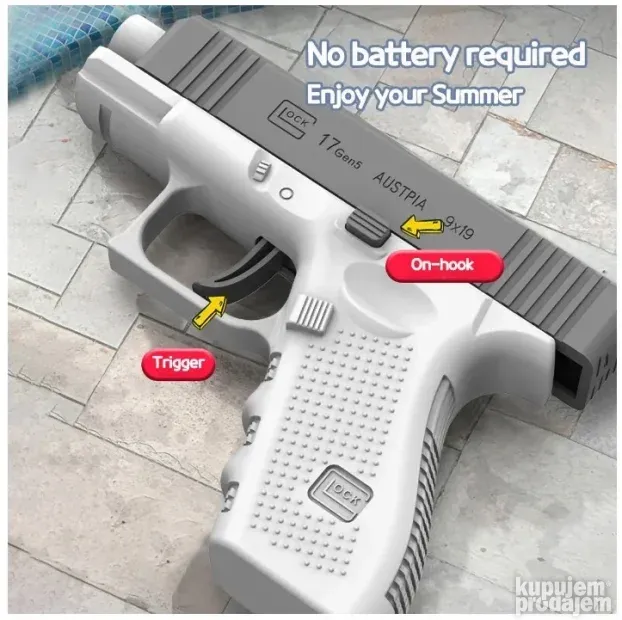 Igračka Pištolj Glock Na Vodu Za Decu Model 1 (Poklon) - KupujemProdajem