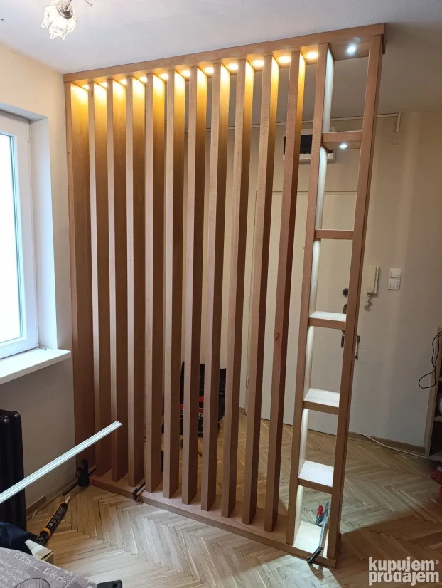 Pregradni zidovi od letvica, pregrade od punog drveta - KupujemProdajem