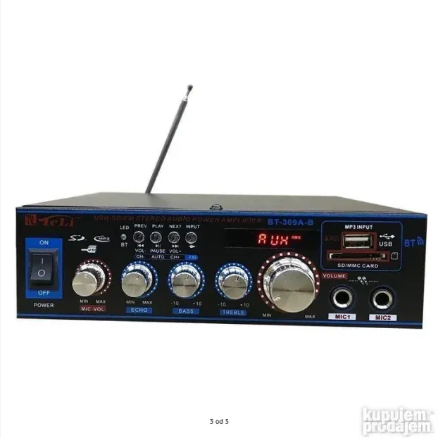 Bluetooth Audio POJAČALO LED/SD/FM Sa DALJINSKIM - BT 309A B ...