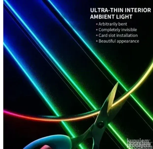 RGB LED ambijent niti za enterijer 64 boje 4 moda - KupujemProdajem