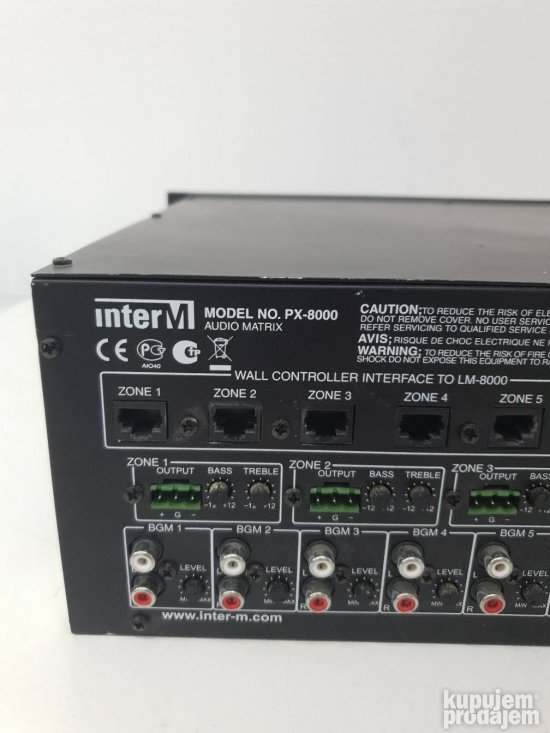Inter M PX-8000 Audio Matrix System 8x8 Controler - KupujemProdajem