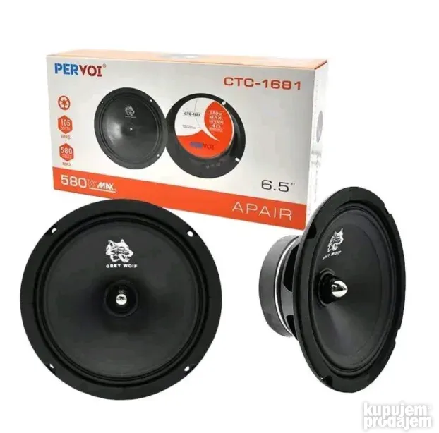 Zvucnik za kola 16.5cm rms 105w 580w par zvucnici za auto - KupujemProdajem