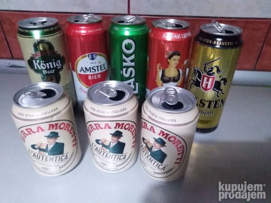 Limenke od piva prazne8 kom. - KupujemProdajem