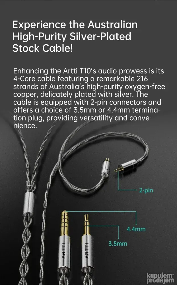ARTTI T10 in-ear monitors / 14.2mm Planar driver - KupujemProdajem