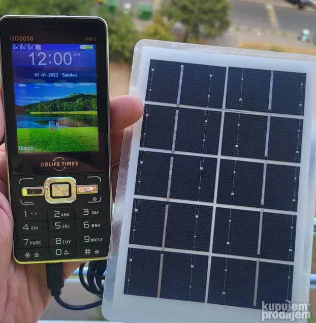 SOLARNI mobilni telefon TRIPLE SIM - GD-5058 - KupujemProdajem