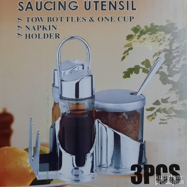 Karafindl dozatori za začine so/biber/paprika/nosač salveta ...