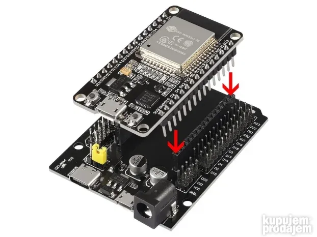 ESP32 osnovna (baseboard) ploča 30-pin mikroUSB, tip-C - KupujemProdajem