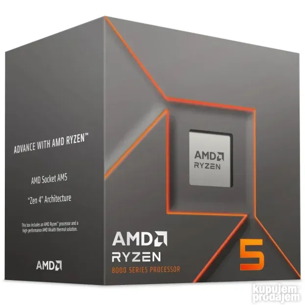 AMD Ryzen 5 8400F 4.20GHz AM5 BOX with Wraith Stealth cooler - KupujemProdajem