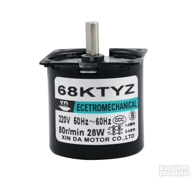 Elektromotor sa reduktorom - 220V - 80 obrtaja - 28W - KupujemProdajem