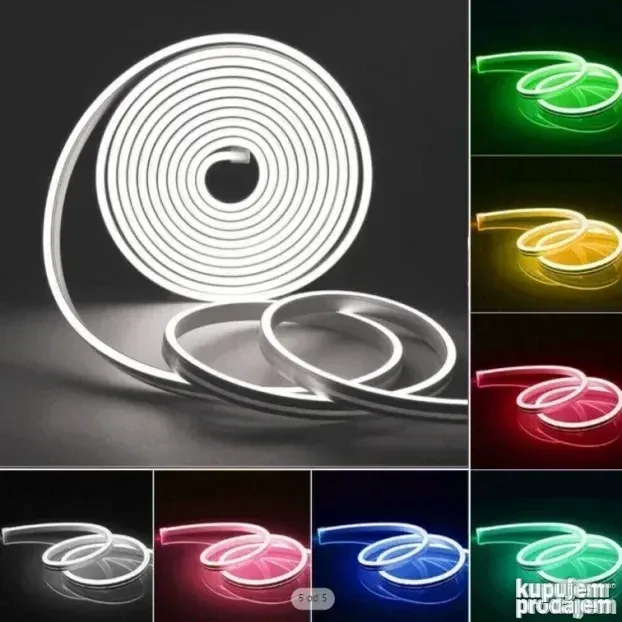 LED NEON fleksibilna traka 5m CRVENA - KupujemProdajem