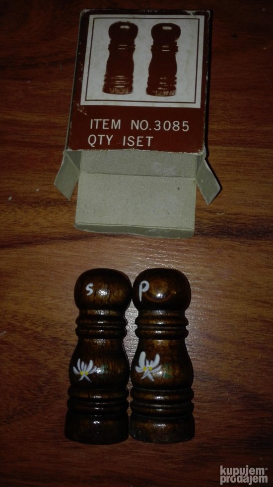 Drveni set slanik i biber - KupujemProdajem