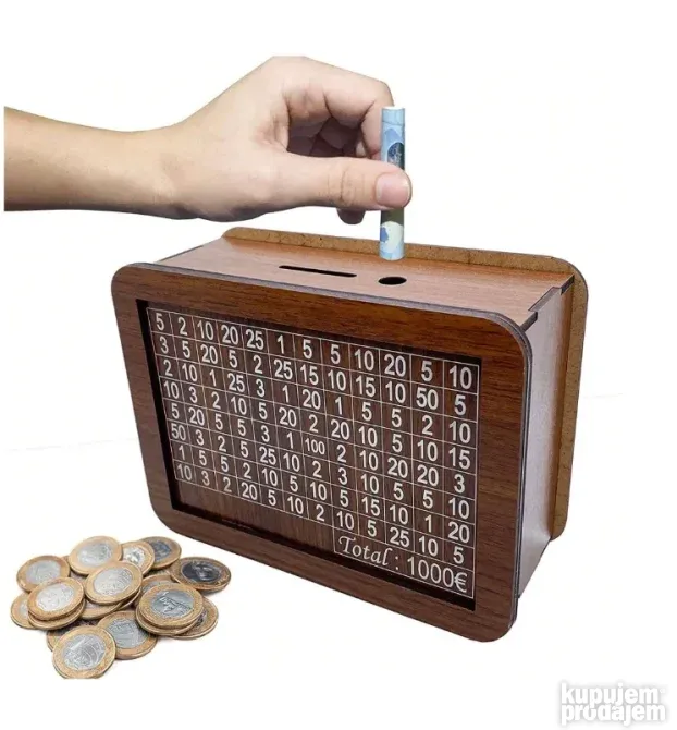 Kutija Za Stednju Novca (Kasica-Prasica) 1k, 2k, 3k, 5k, 10k ...