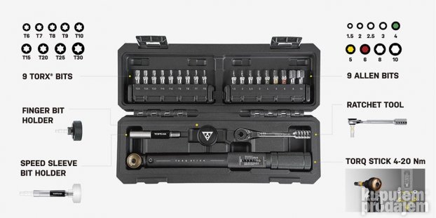 Topeak Torq Stick Pro 4-20 Nm Torque Wrench - KupujemProdajem