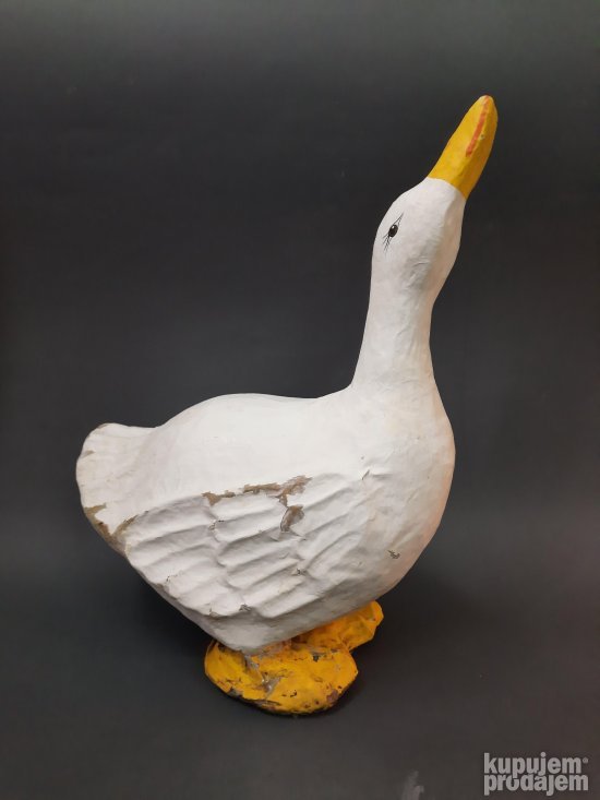 Stari papir maše, bele patke u gotovo prirodnoj veličini - KupujemProdajem