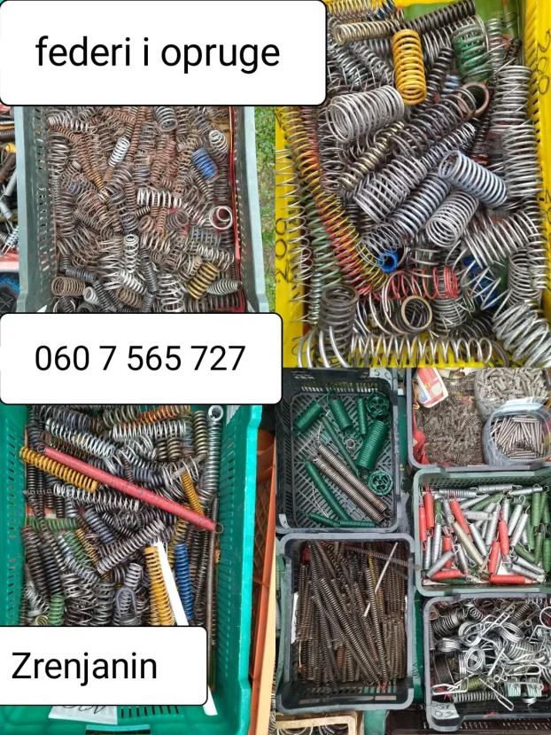 Opruge i federi, polovno. Zrenjanin. 060 7 565 727. - KupujemProdajem