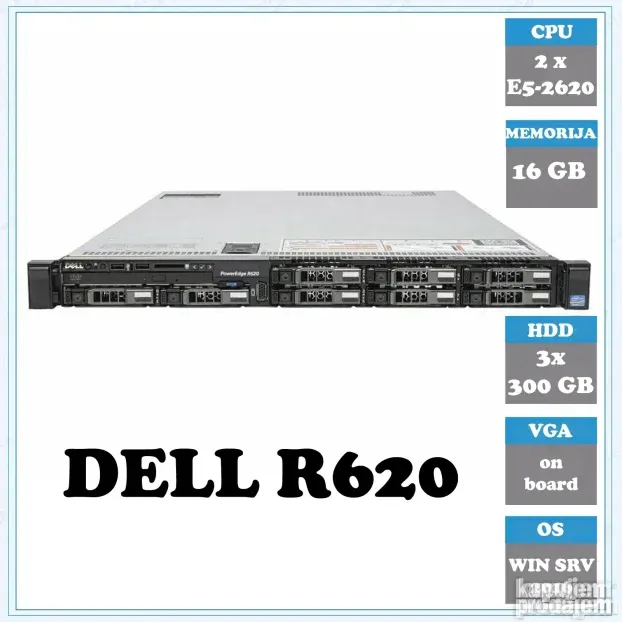 DELL PowerEdge R620 2xE5-2620/16GB/3x300GB - KupujemProdajem
