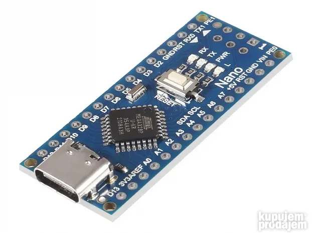 Arduino Nano v3.0 ATMega328 (sa letvicama), USB-C konektor ...