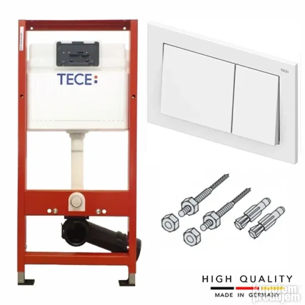 Konzolni set vodokotlić sa belim tasterom Tece 9400400 - KupujemProdajem