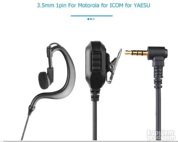 Slušalice Yaesu-Vertex, Icom, Kenwood, Motorola 3,5mm 4 pola ...