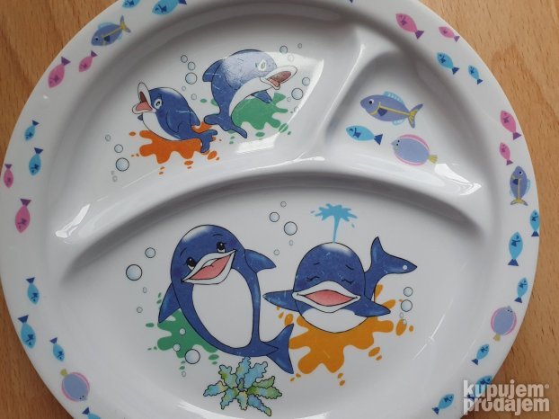 Plastican tanjir/cinija za decu Delfin - KupujemProdajem