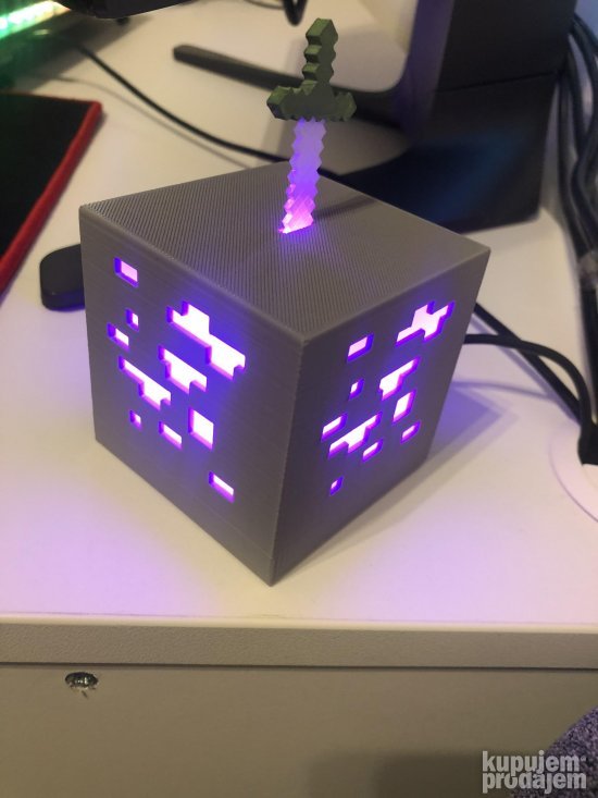 3D Cube Lampa Minecraft RGB - KupujemProdajem