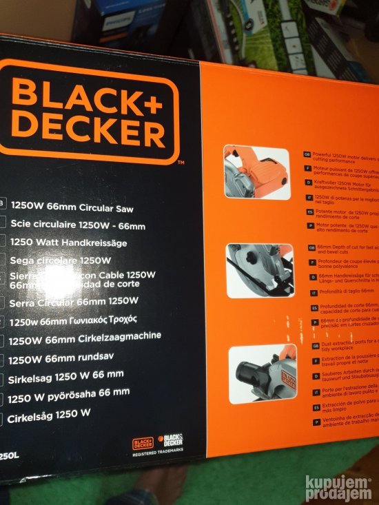 Black&Decker rucni cirkular za drvo 1250w - KupujemProdajem
