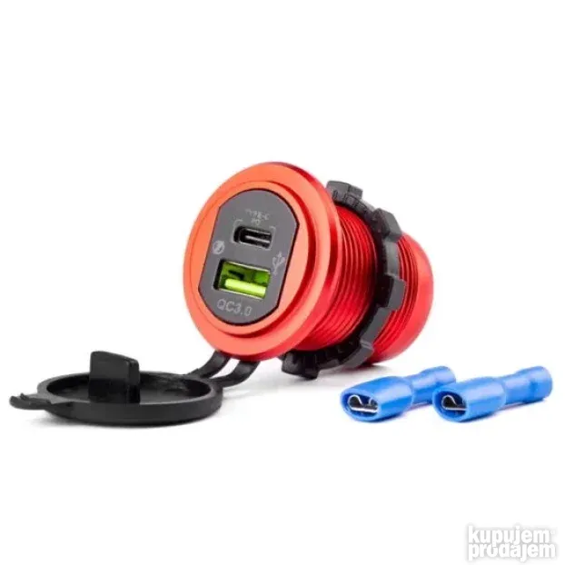 Ugradni USB punjač za mobilni telefon 12/24V Amio 02859 - KupujemProdajem