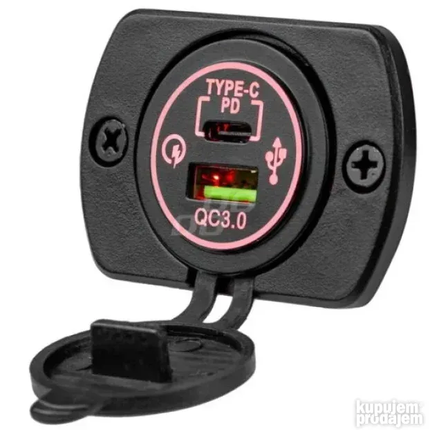 Ugradni USB punjač za mobilni telefon 12/24V Amio 02859 - KupujemProdajem