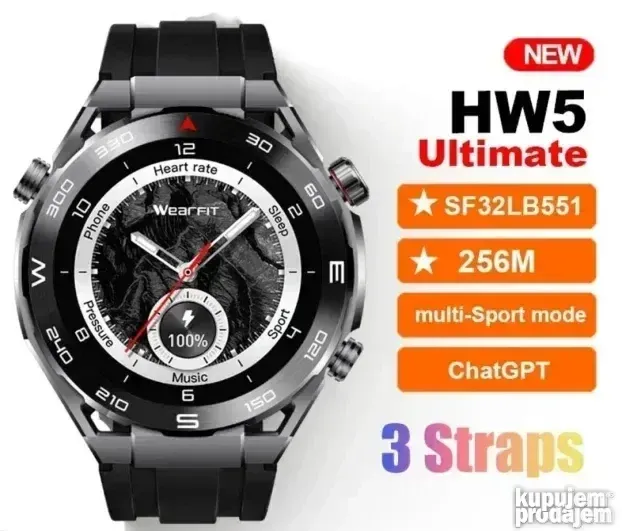 NOVO! Huawei smartwatch Huawei smart sat HW5 Ultimate pametn ...