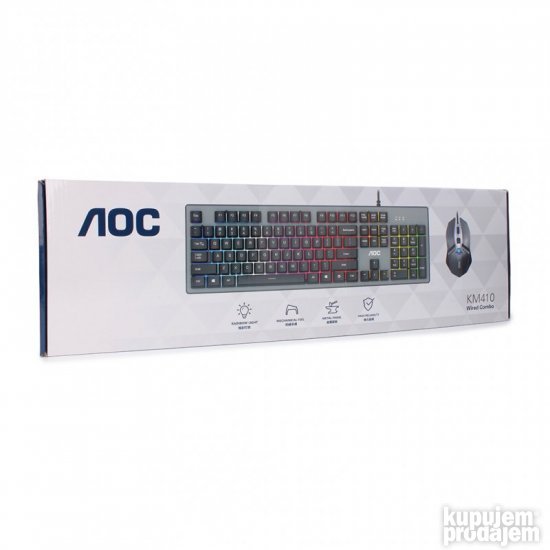 Combo AOC KM410 RGB tastatura + mis - NOVO - GARANCIJA - KupujemProdajem