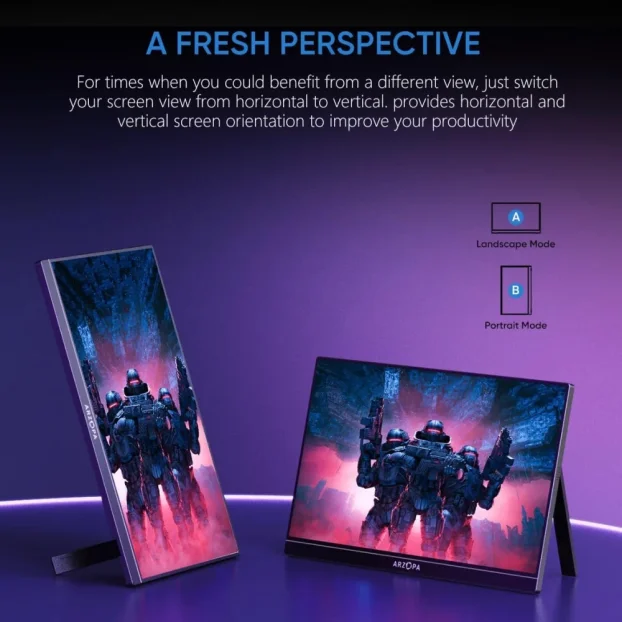 Eksterni prenosni monitor Arzopa Z1FC 16,1 sivi FHD 144hz - KupujemProdajem