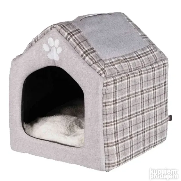 Kućica silas za mace 40x45x40 cm sivo bež - KupujemProdajem