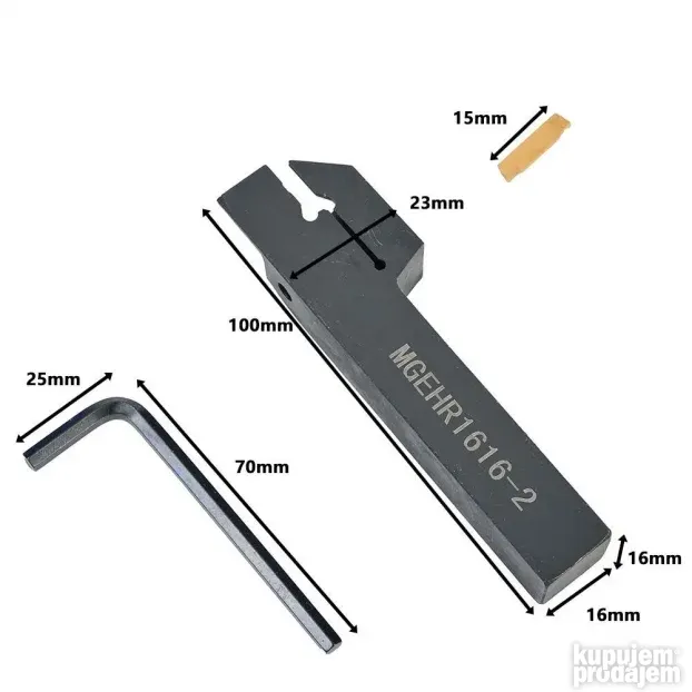 Strugarski noz za secenje MGEHR 1616-2 +plocica MGMN200 - KupujemProdajem