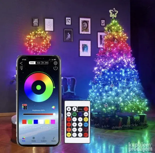 LED TRAKA USB 10m lampice RGB LAMPICE-Lampice za jelku LED ...