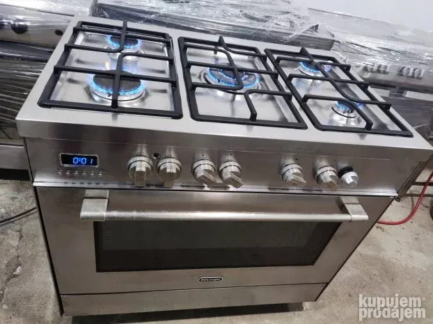 Profesionalni sporet na plin sa 5 gorionika i ogromnom rerro ...