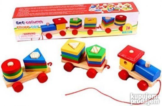 VOZIC-Drveni vozic sa delom za slagalicu-Drveni vozic - KupujemProdajem