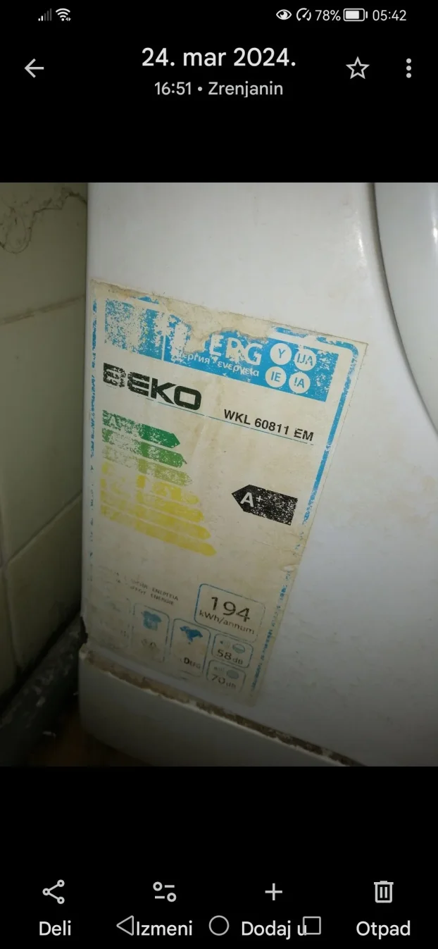 BEKO Veš mašina WKL 8011 - KupujemProdajem